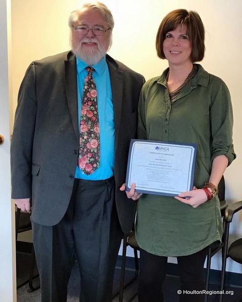 Jamie McCarthy receives Certificate of Nursing Management - Houlton ...