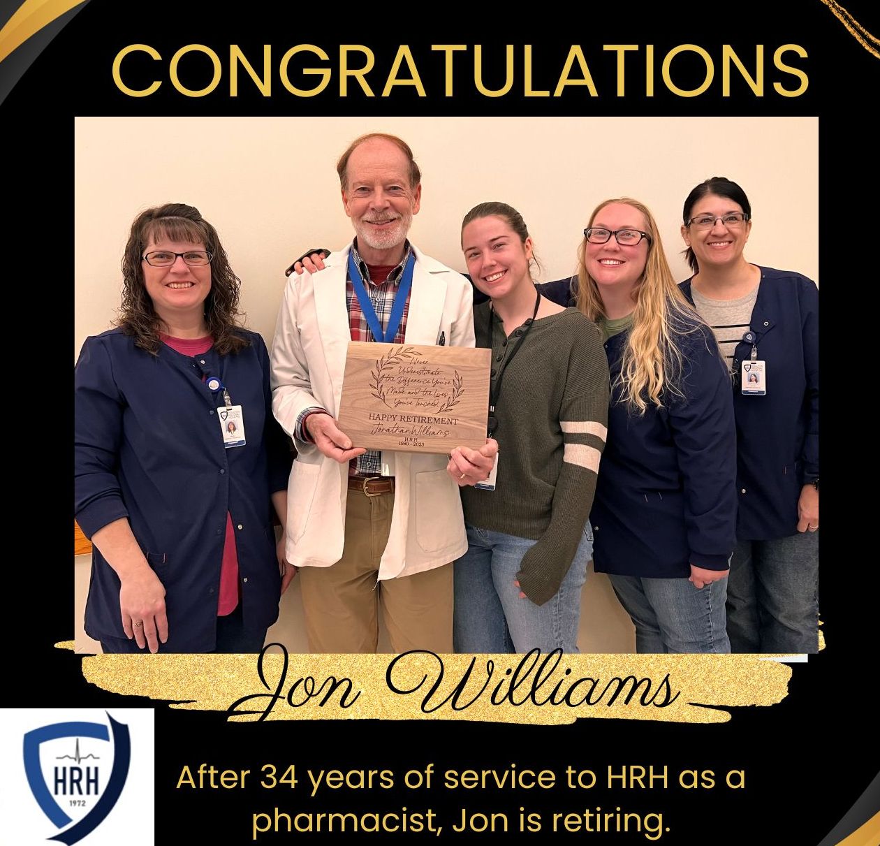 Jon Williams Retires - Houlton Regional Hospital